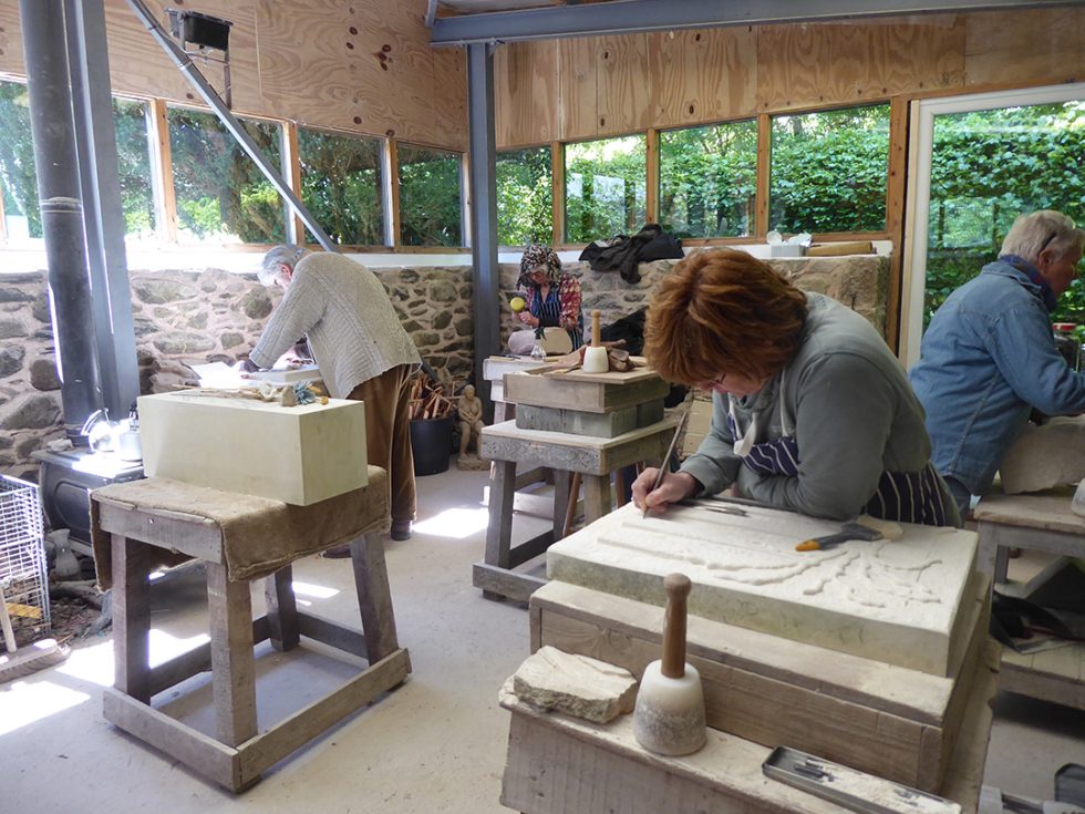 Stone Carving - home studio - Jamieson & Gordon ltd.